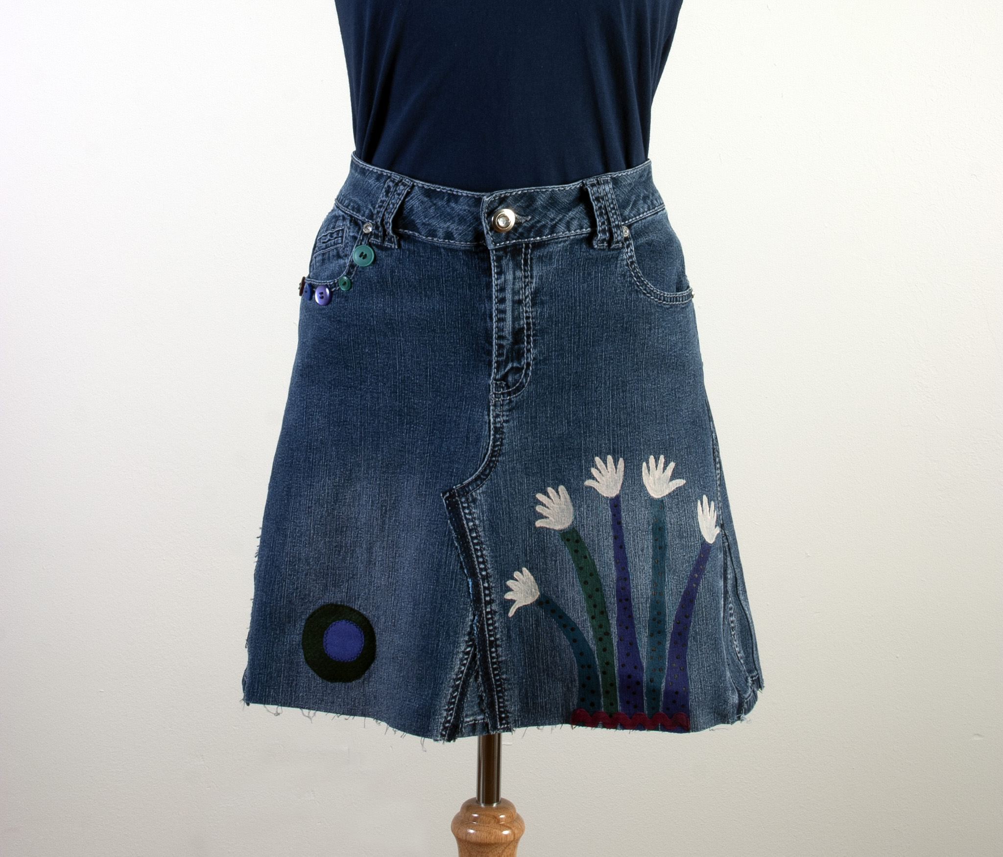 hand skirt front – Hand Painted Designs by Lorna